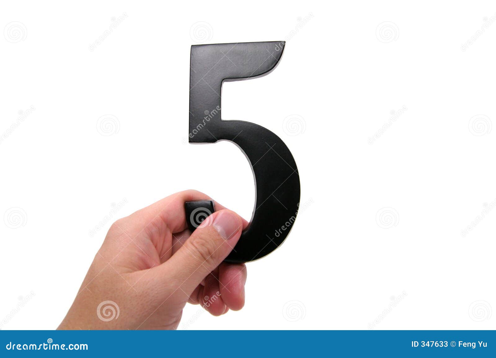 Hand holding number 5 stock image. Image of number, isolated - 347633