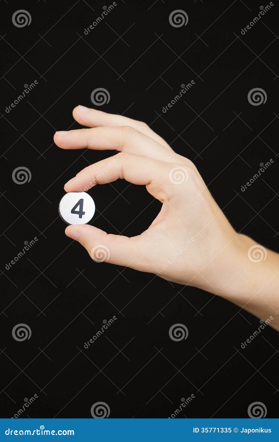 Hand holding a number stock image. Image of object, caucasian - 35771335