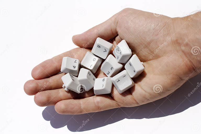 Hand holding number keys stock photo. Image of business - 925916