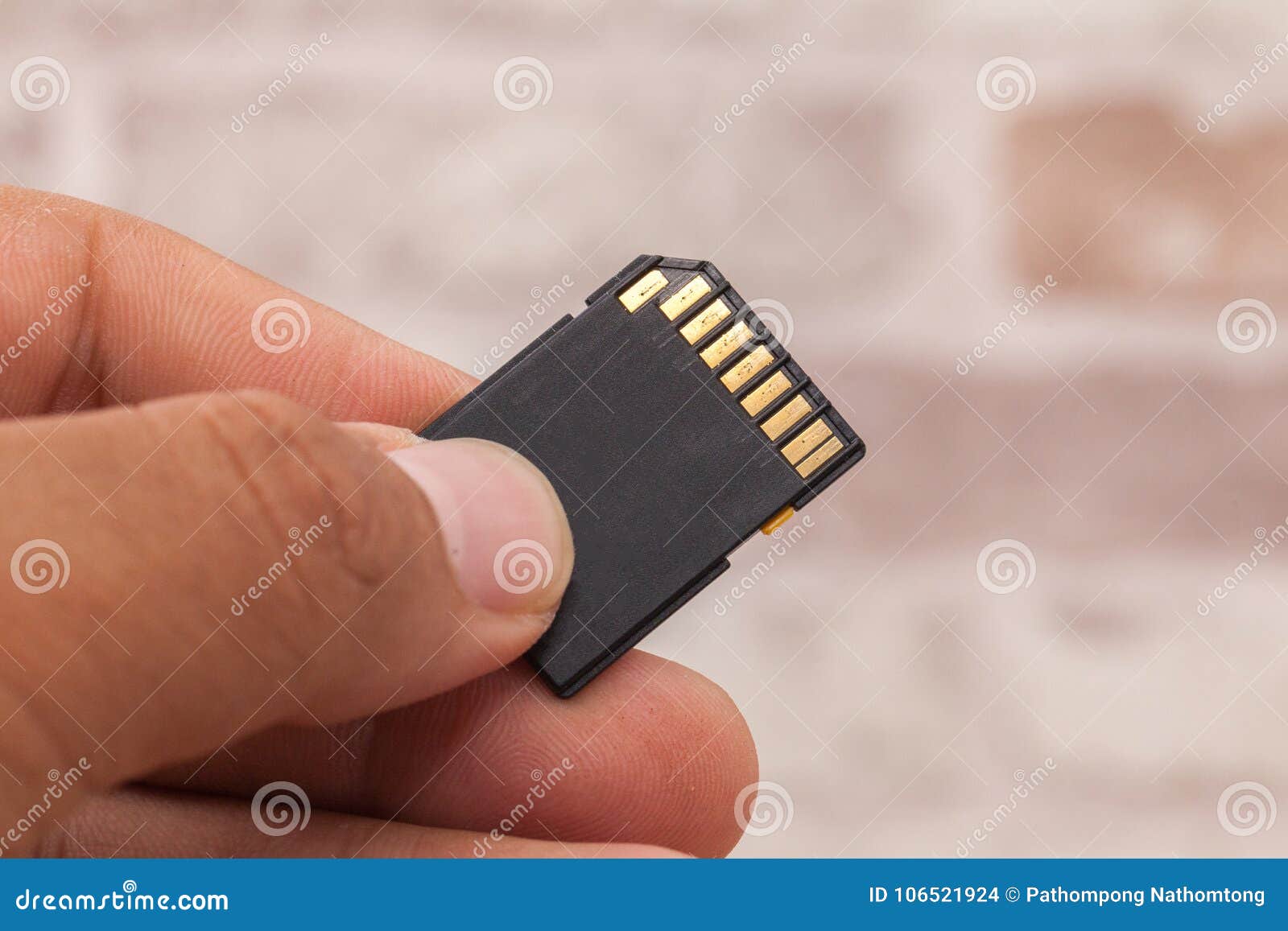 Hand Holding Old Memory Card Stock Photo - Image of holding, black ...