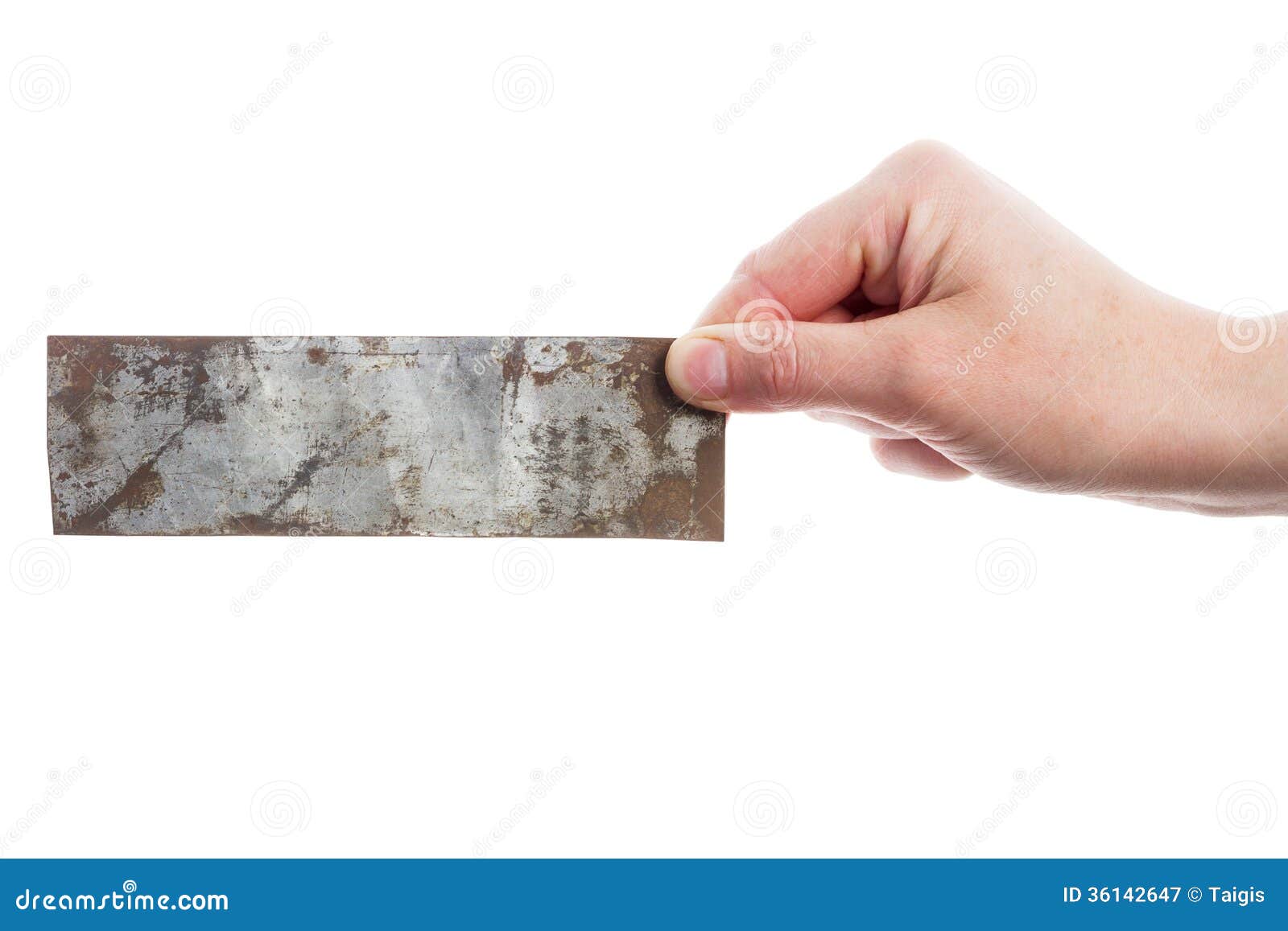 Hand Holding Old Metal Plate Stock Image - Image of iron, element: 36142647