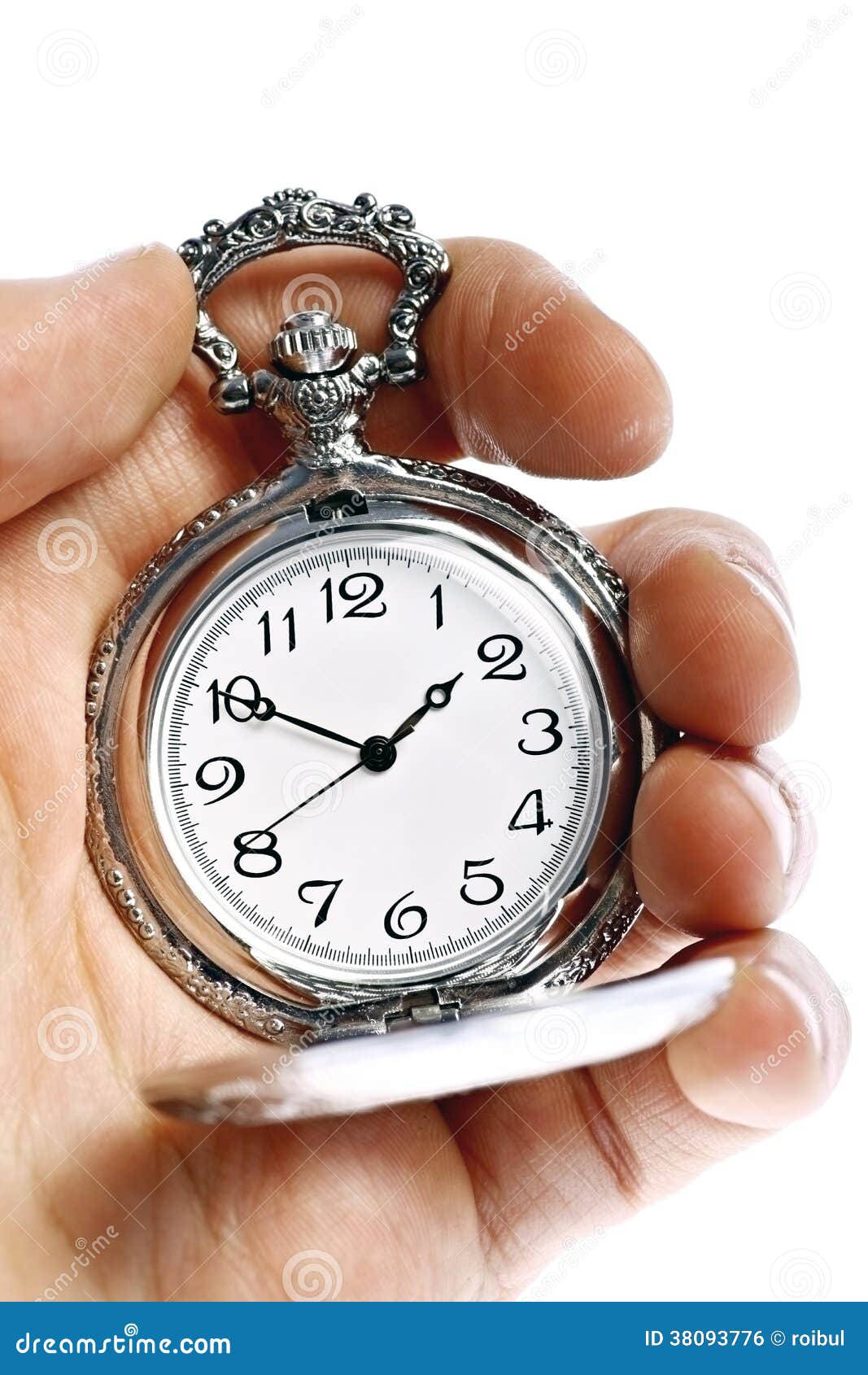 Hand Holding Old Pocket Watch Stock Photo - Image of pocket, precision ...