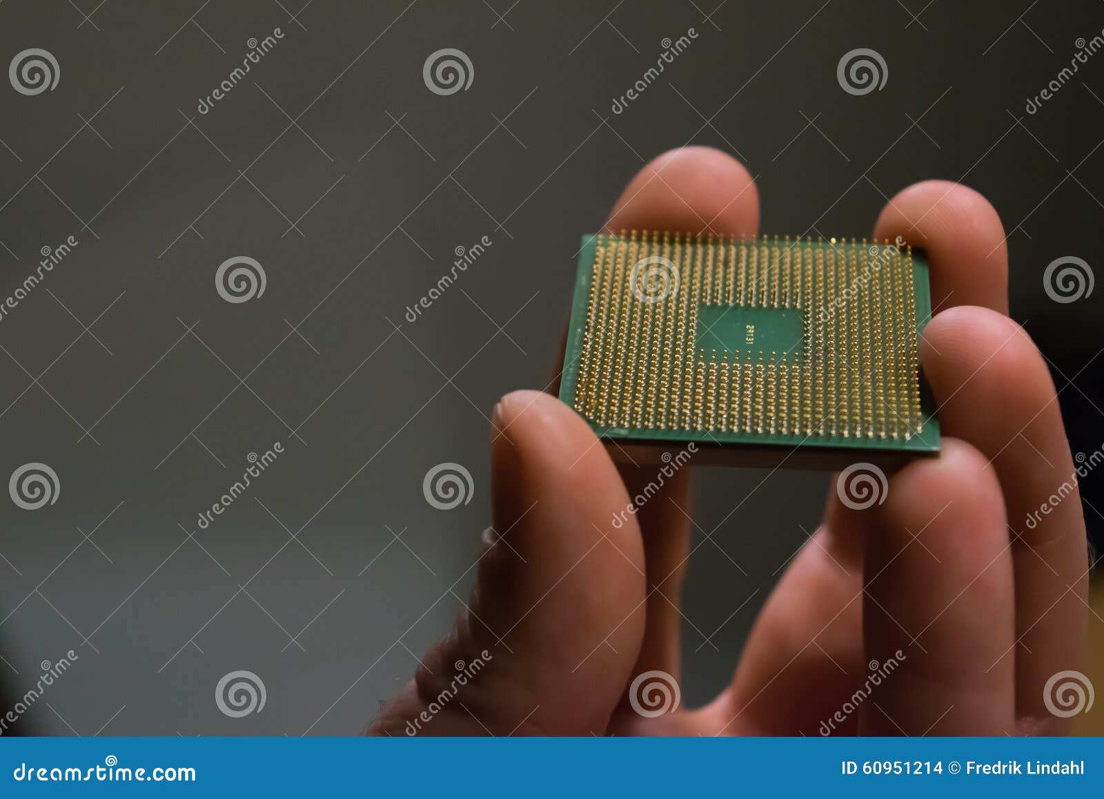 Hand Holding an Old Processor Stock Photo - Image of replacement, small ...