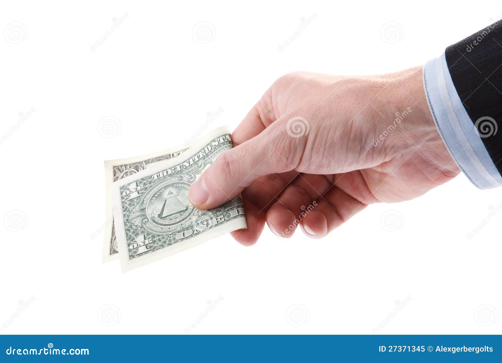 Hand Holding a One Dollar Bill. Stock Image - Image of concepts ...