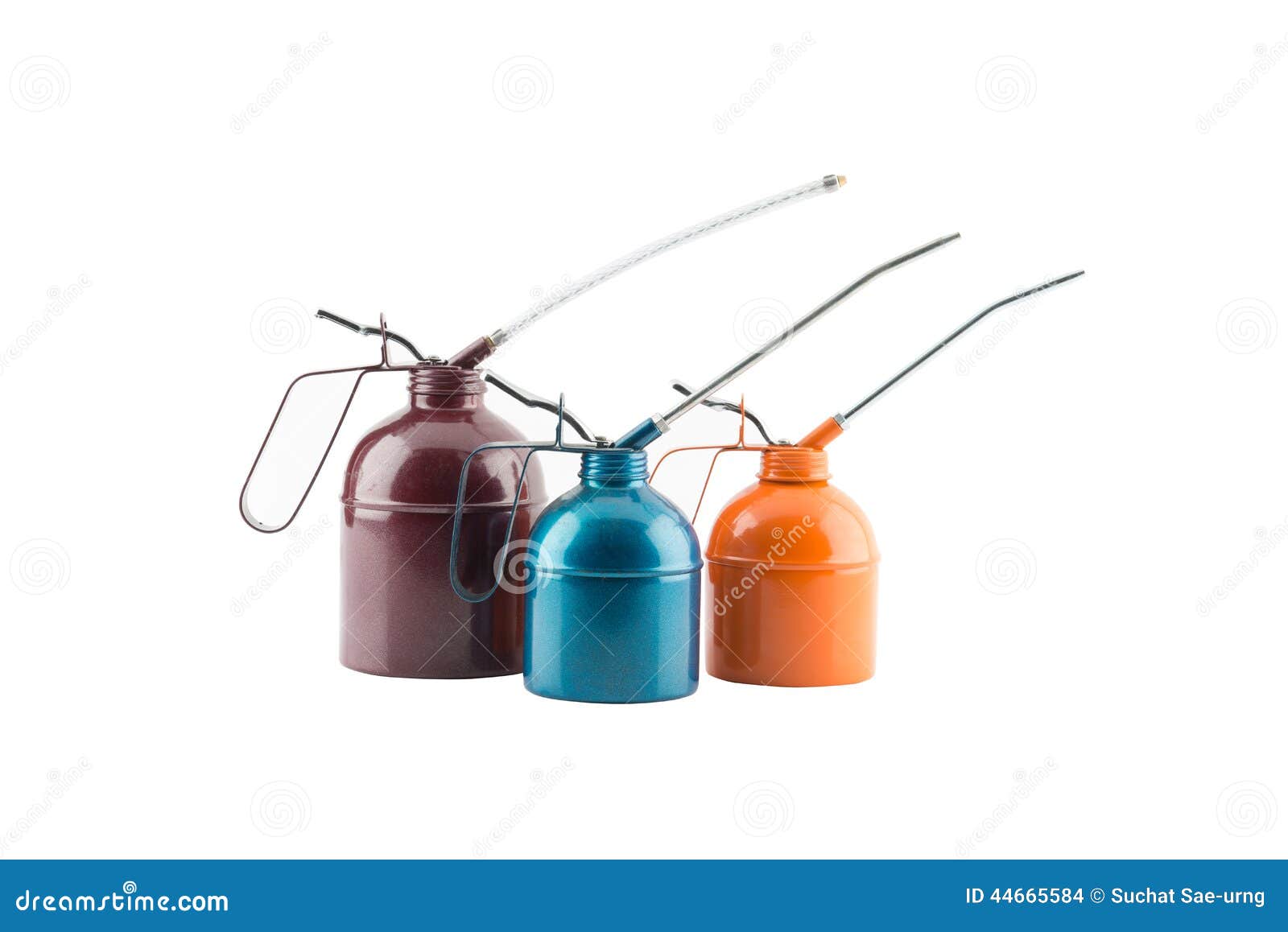 Hand Holding Orange Oil Can Stock Photo - Image of oilcan, lubrication ...