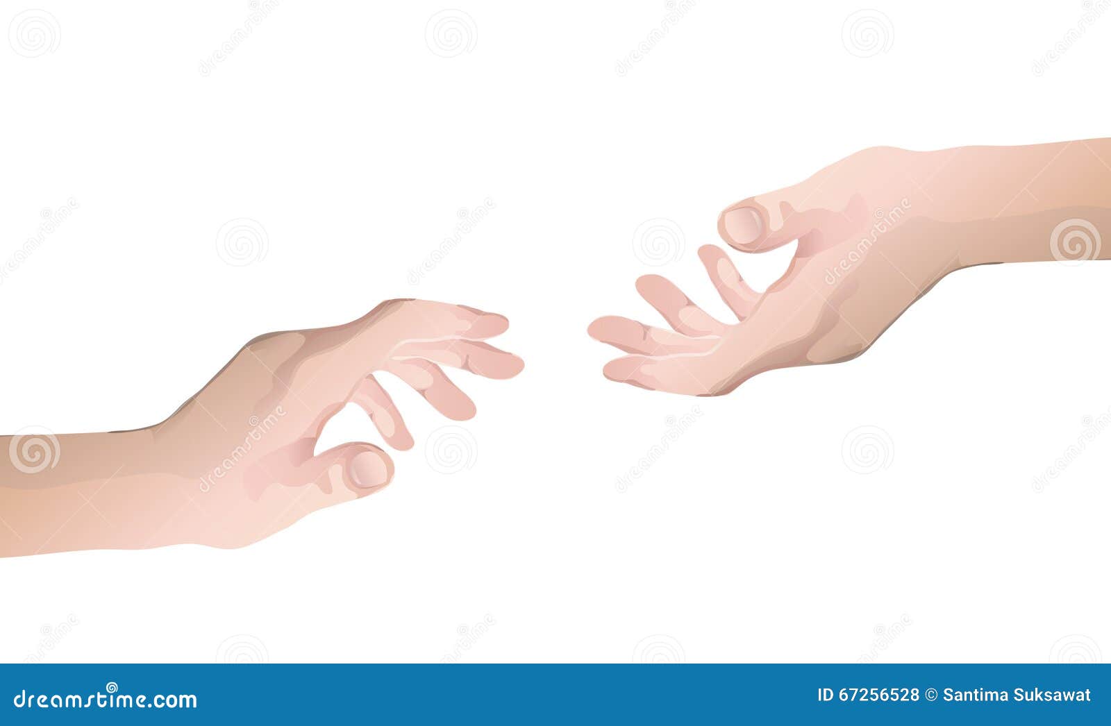 Hand Holding Other Hand Illustration Stock Vector - Illustration of ...