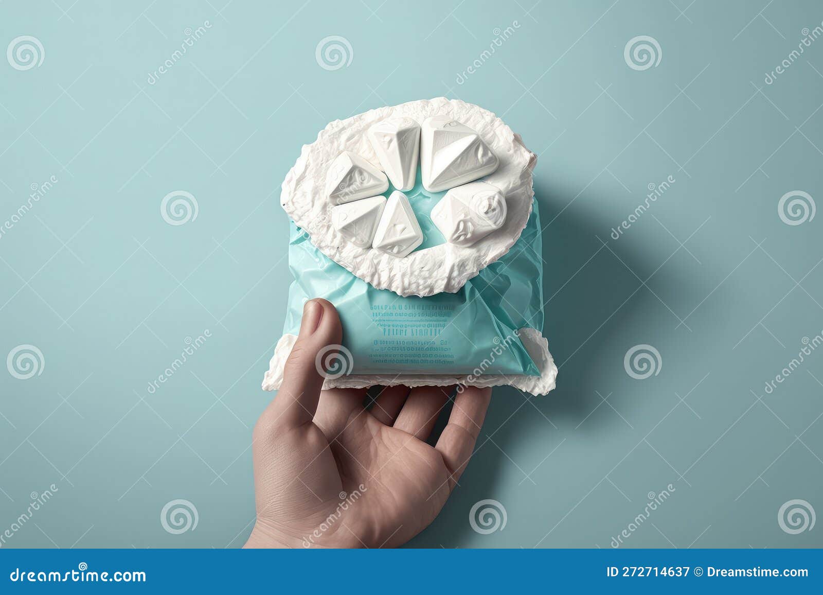 Hand, Holding Pack of Cough Drops and Tissues Stock Image - Image of ...