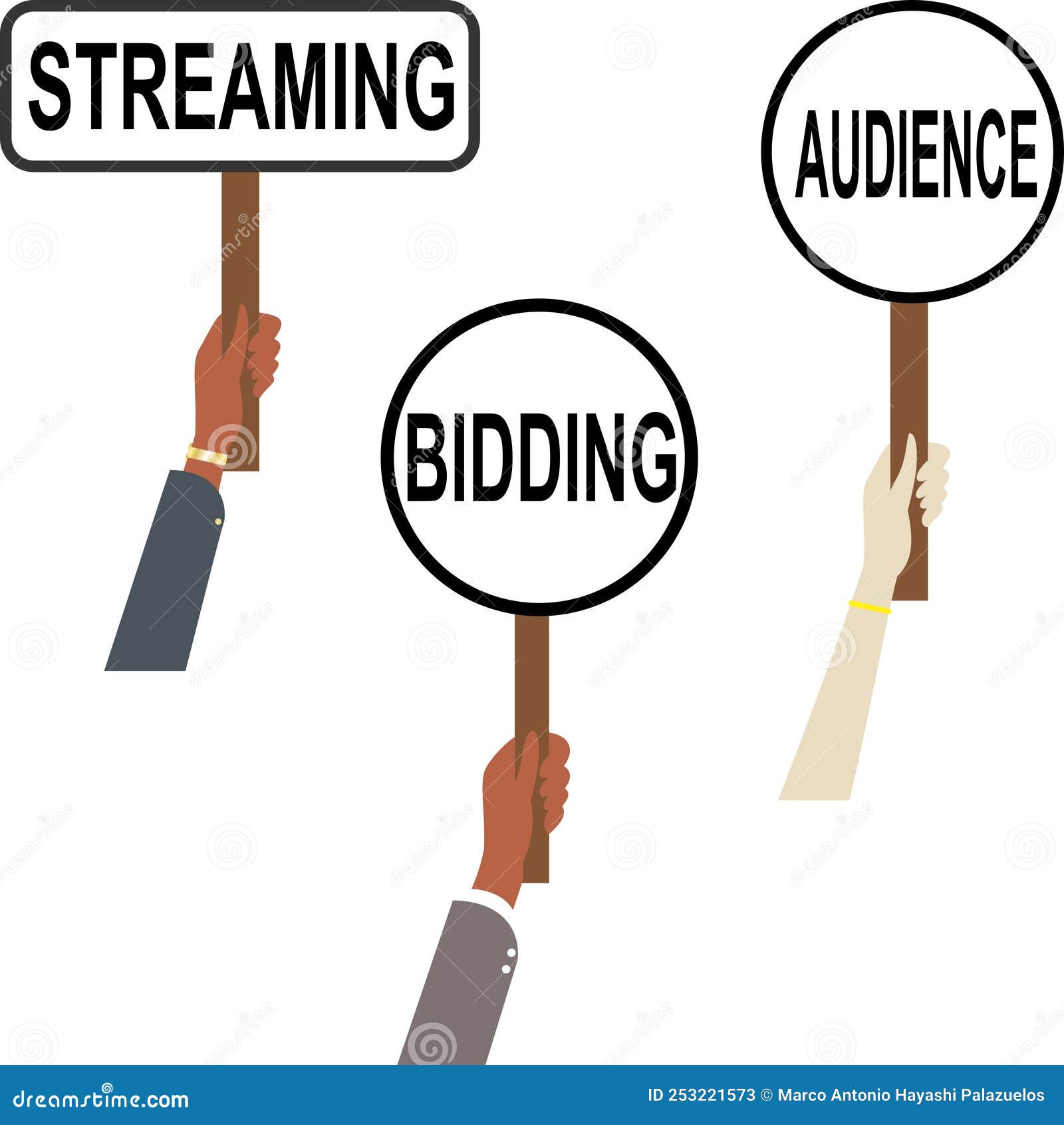 Hand Holding Paddle Cartoon Illustration Stock Vector - Illustration of ...