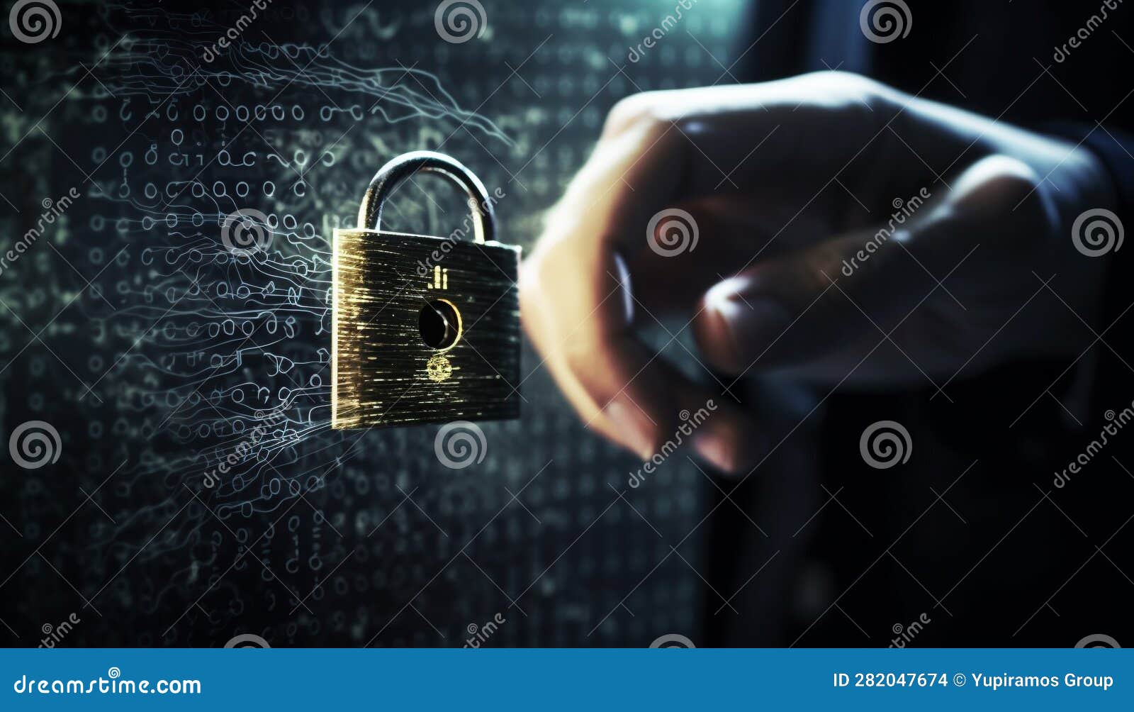 Hand Holding Padlock Symbolizes Safety and Security in Digital World ...
