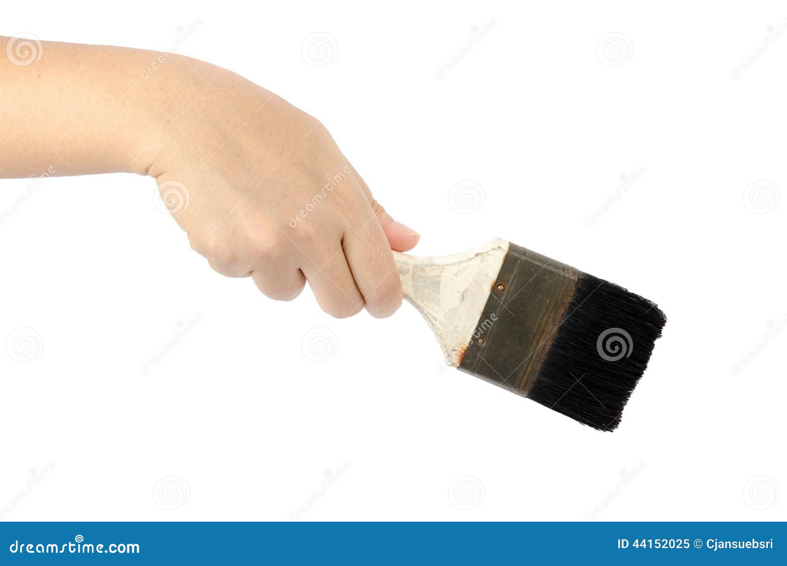 Hand holding paint brush stock image. Image of human - 44152025