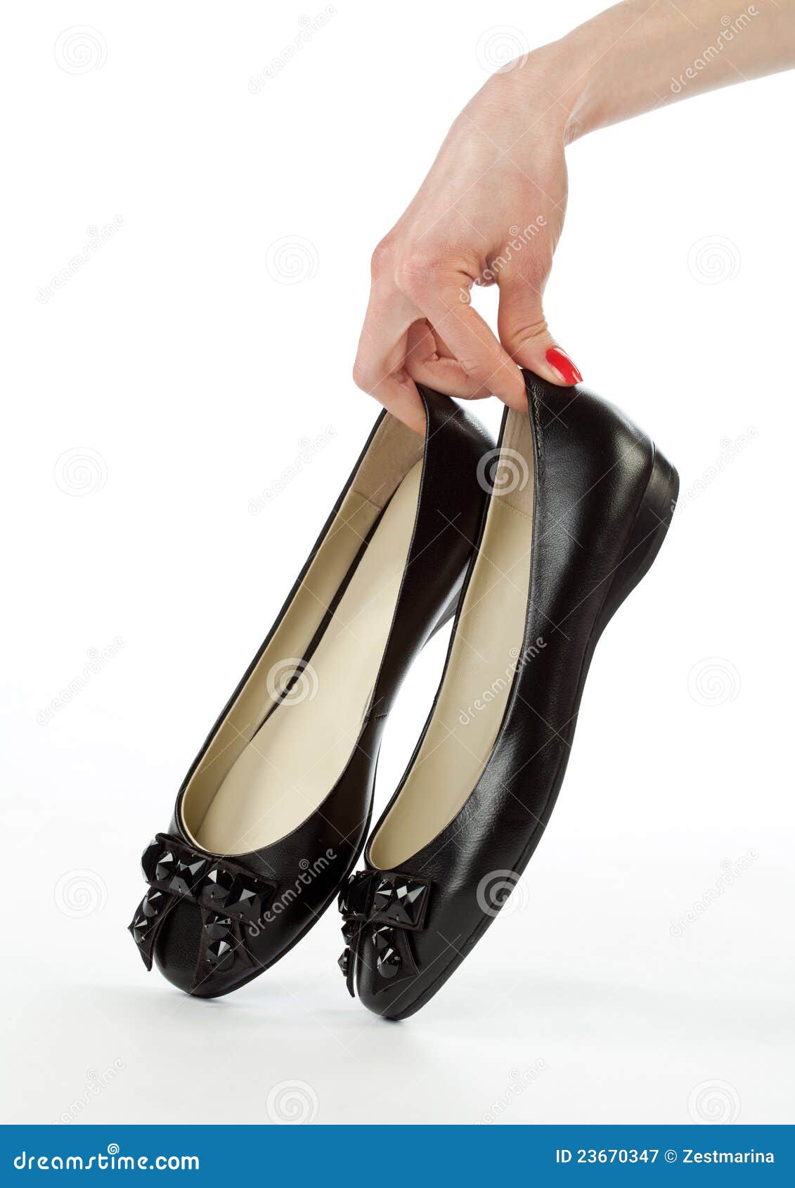 Hand Holding Pair Flat Shoes Stock Photos - Free & Royalty-Free Stock ...