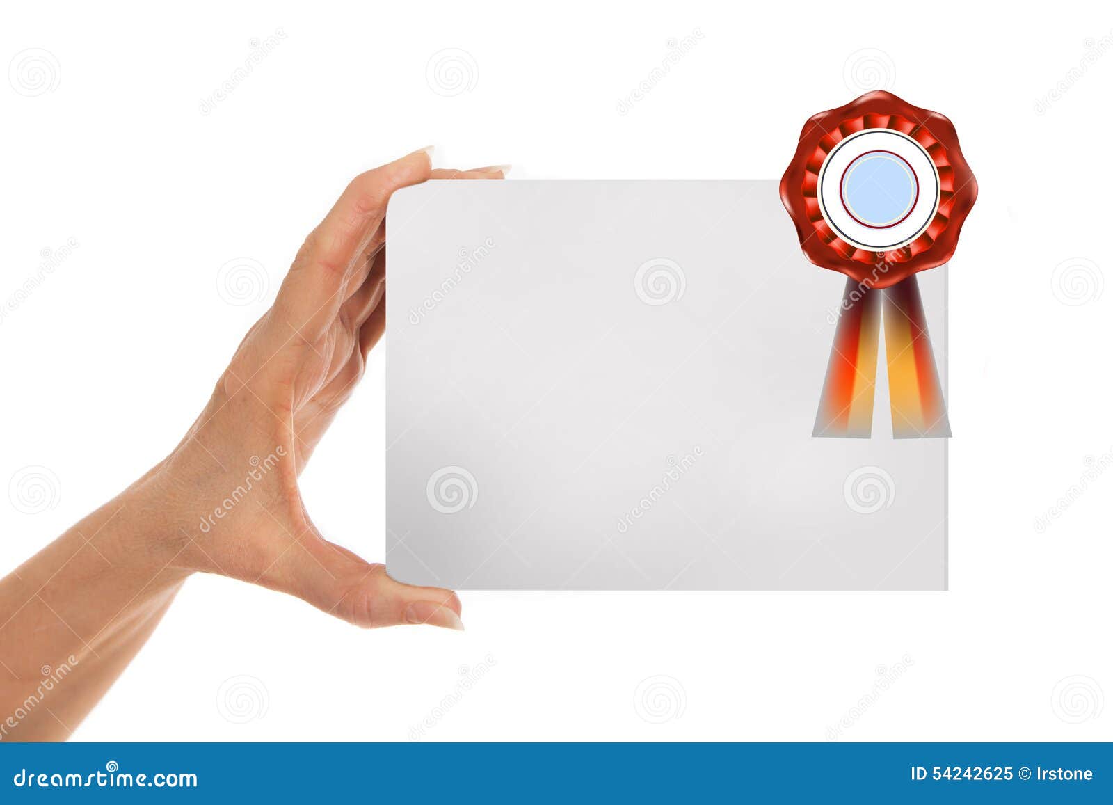 Hand Holding Paper Background with Label. Stock Image - Image of mature ...