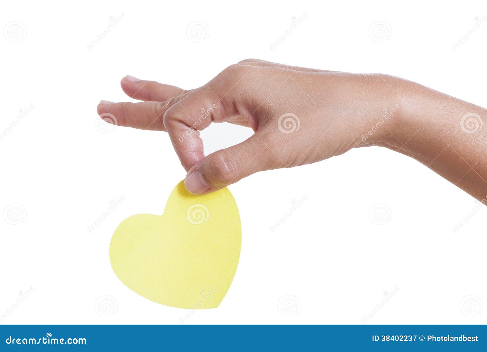 Hand holding paper heart, stock image. Image of female - 38402237