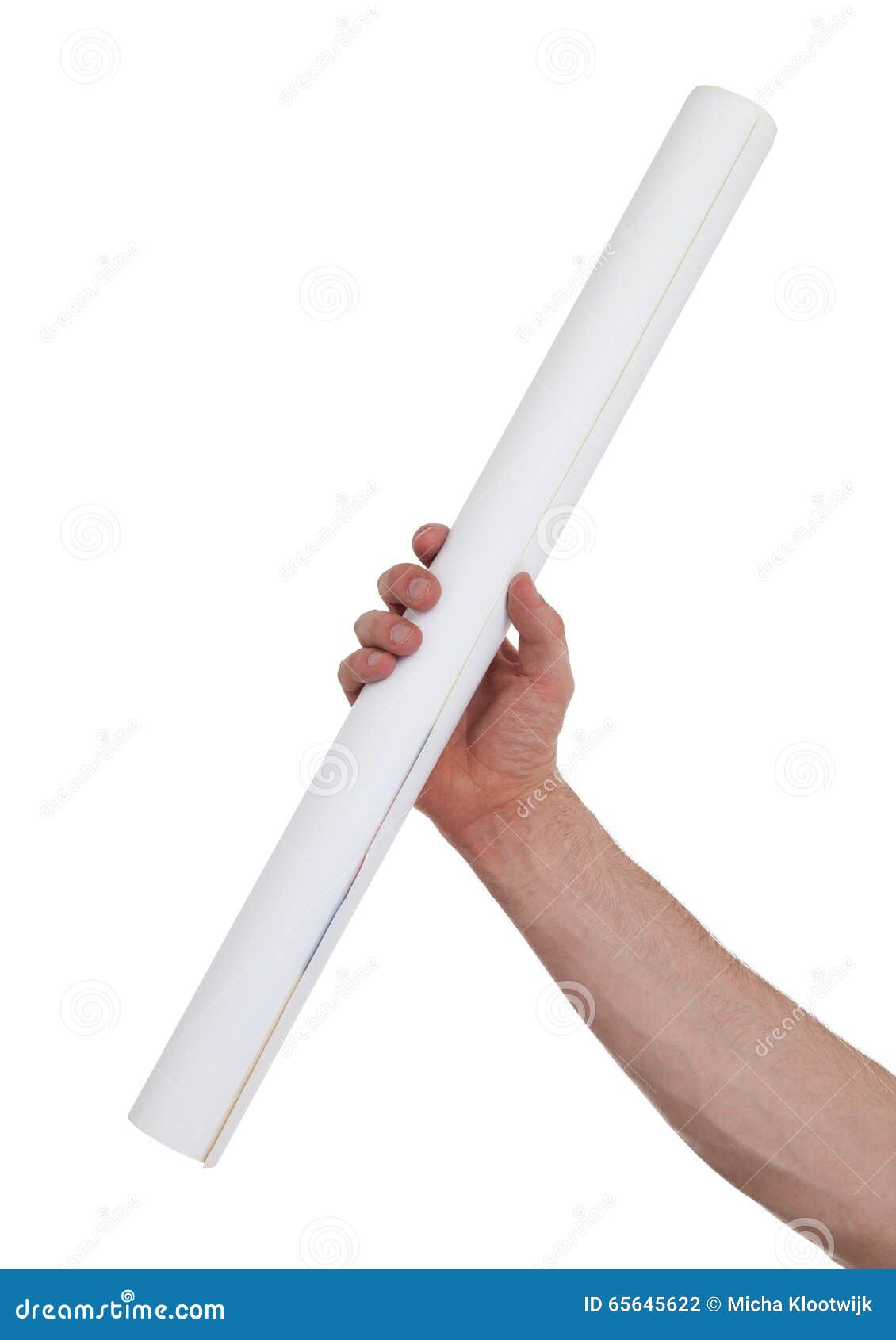 Hand holding paper roll stock photo. Image of empty, fancy - 65645622