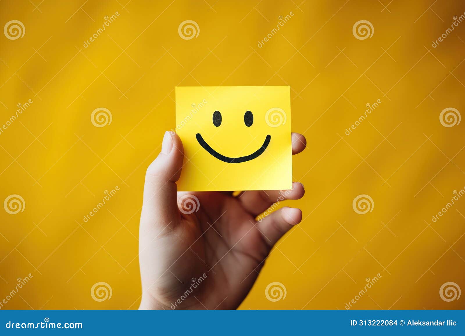 Hand Holding Paper with Smiley Face Emoticon. Ai Generative Stock Photo ...