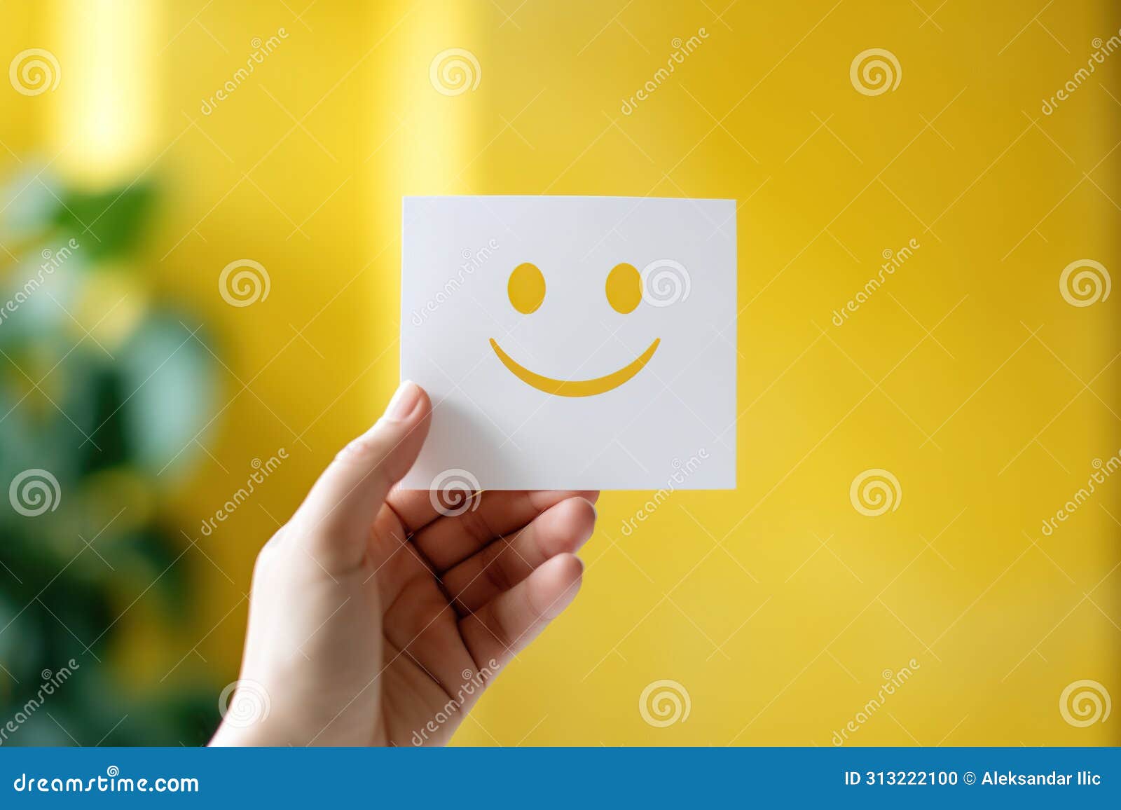 Hand Holding Paper with Smiley Face Emoticon. Ai Generative Stock Photo ...