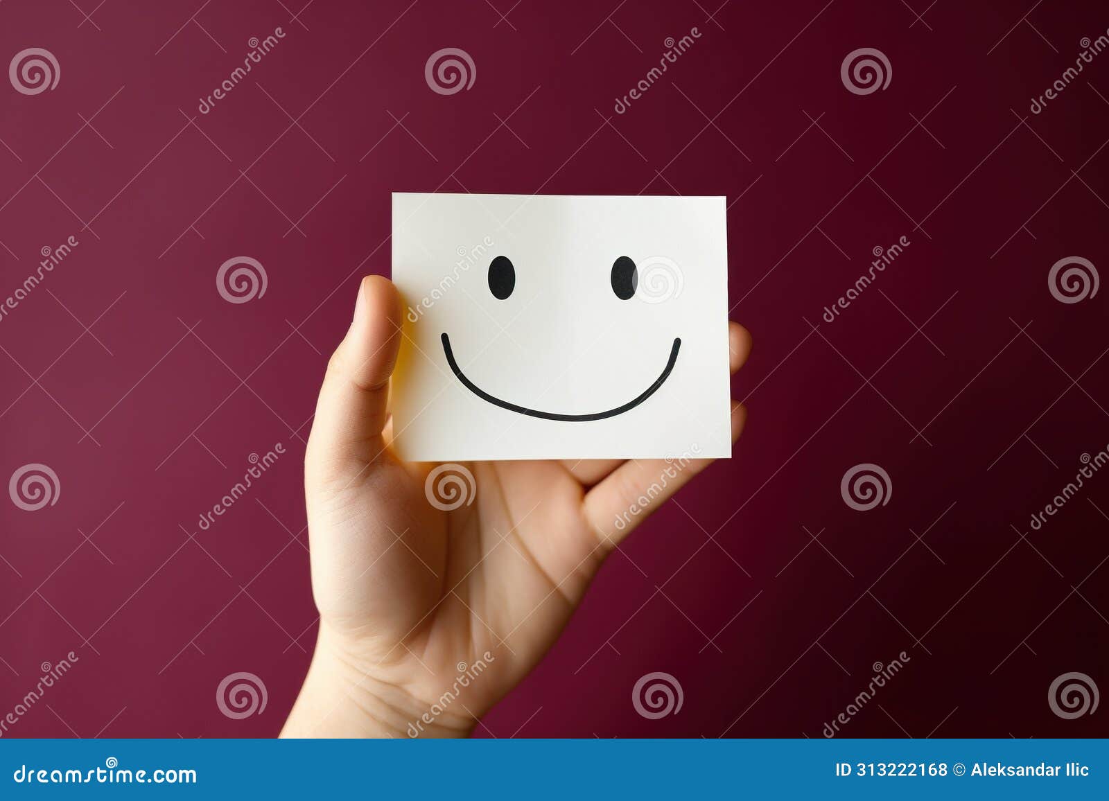 Hand Holding Paper with Smiley Face Emoticon. Ai Generative Stock Photo ...