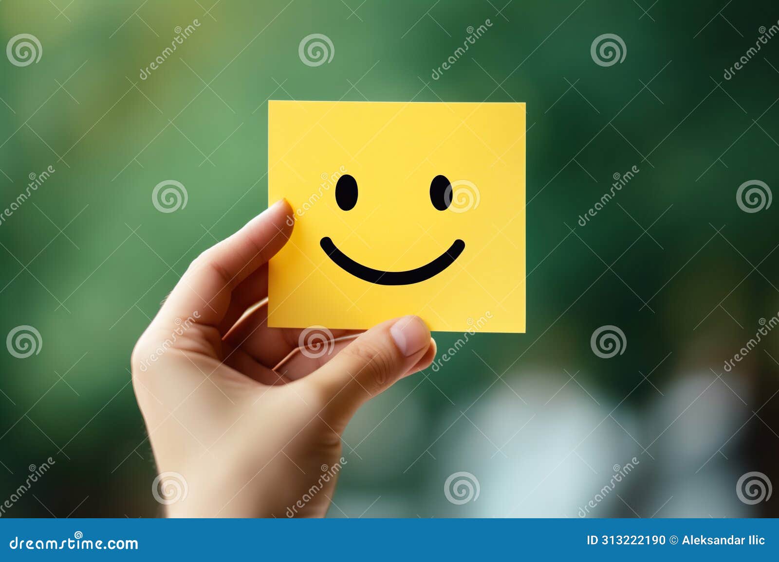 Hand Holding Paper with Smiley Face Emoticon. Ai Generative Stock Photo ...
