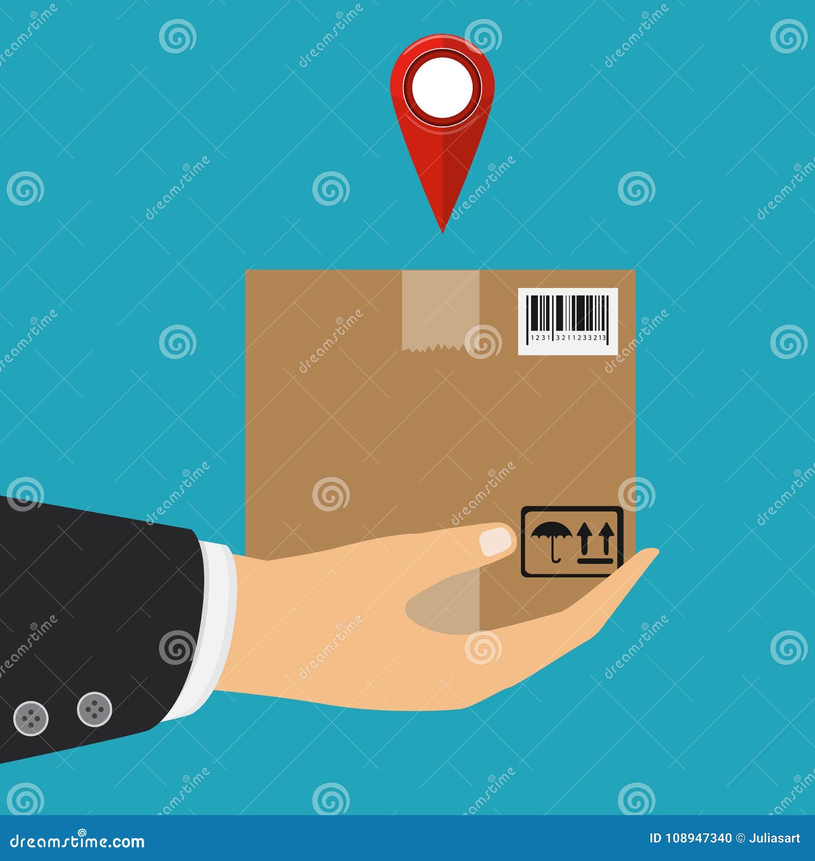 The Hand that is Holding the Parcel. Delivery Concept. Stock ...