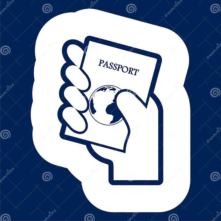 Hand Holding Passport Passport Icon Stock Vector Illustration Of