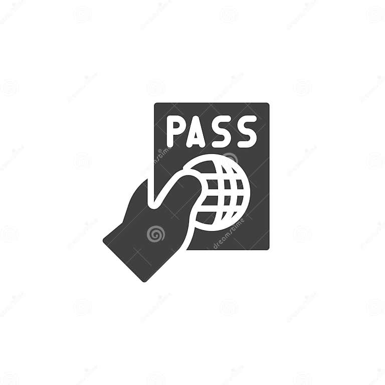 Hand Holding Passport Vector Icon Stock Vector Illustration Of