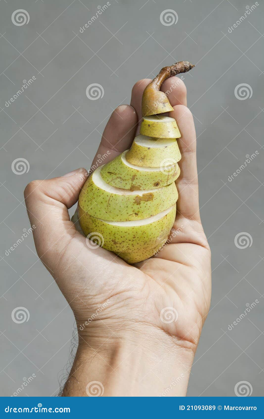 Hand holding a pear stock image. Image of hand, stem - 21093089