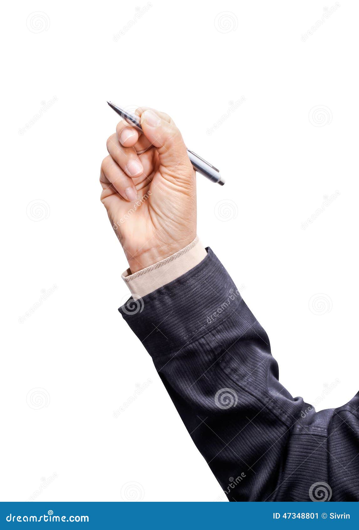 Hand holding pen. stock image. Image of drawing, business - 47348801