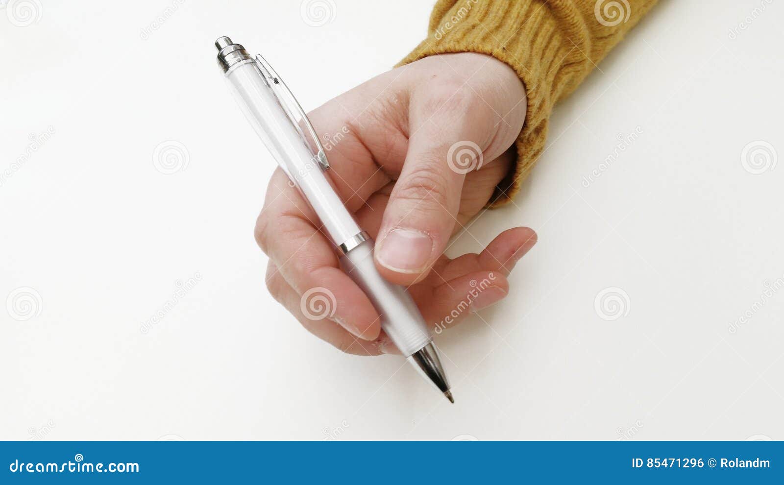 Hand holding pen stock photo. Image of object, holding - 85471296