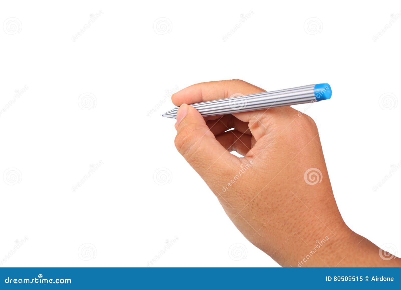Hand Holding Pen in Writing Position Stock Image - Image of pencil ...