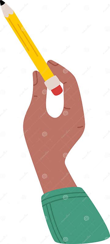 Hand Holding Pencil stock illustration. Illustration of design - 328926241