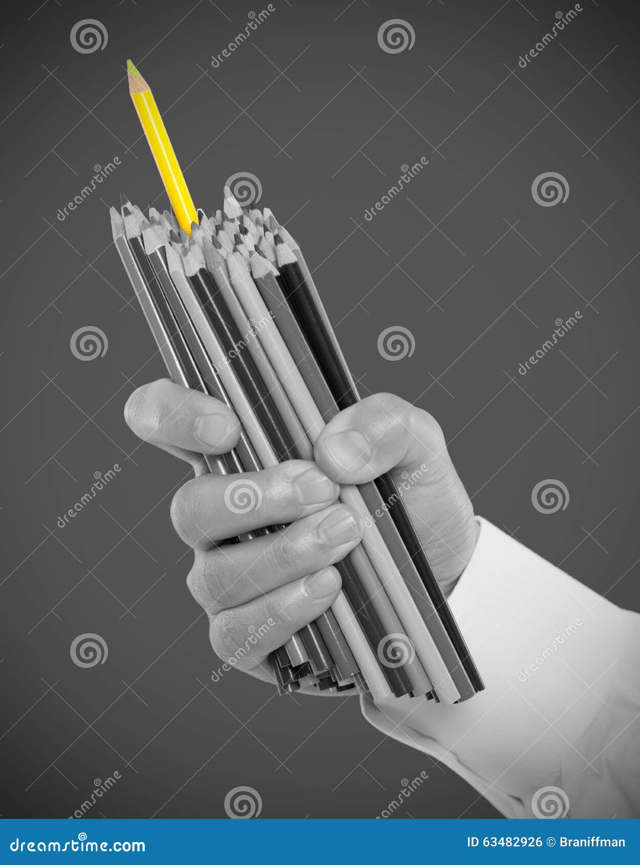 Hand holding pencils stock photo. Image of idea, object - 63482926
