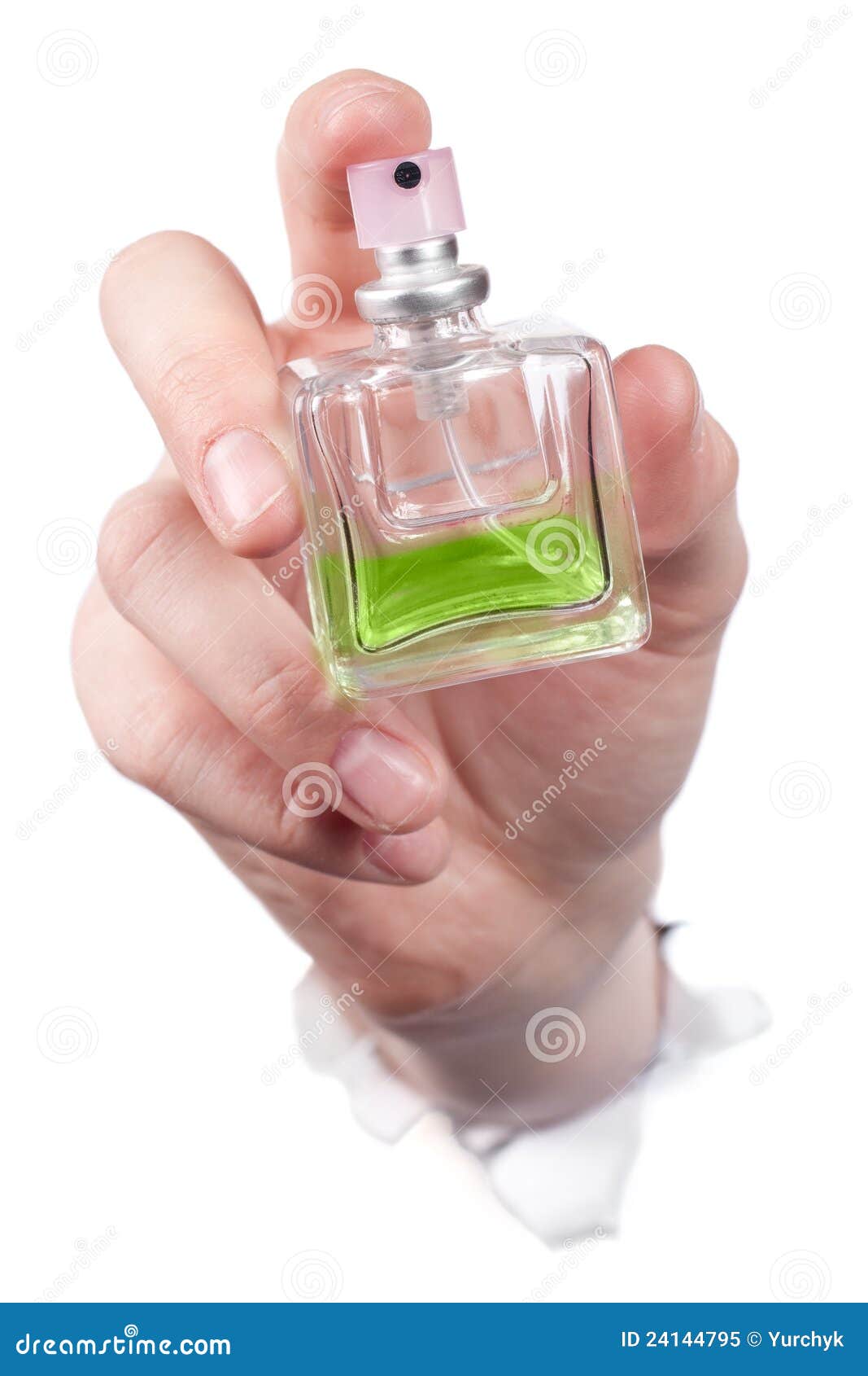 Hand Holding Perfume Bottle Stock Image - Image of luxury, macro: 24144795