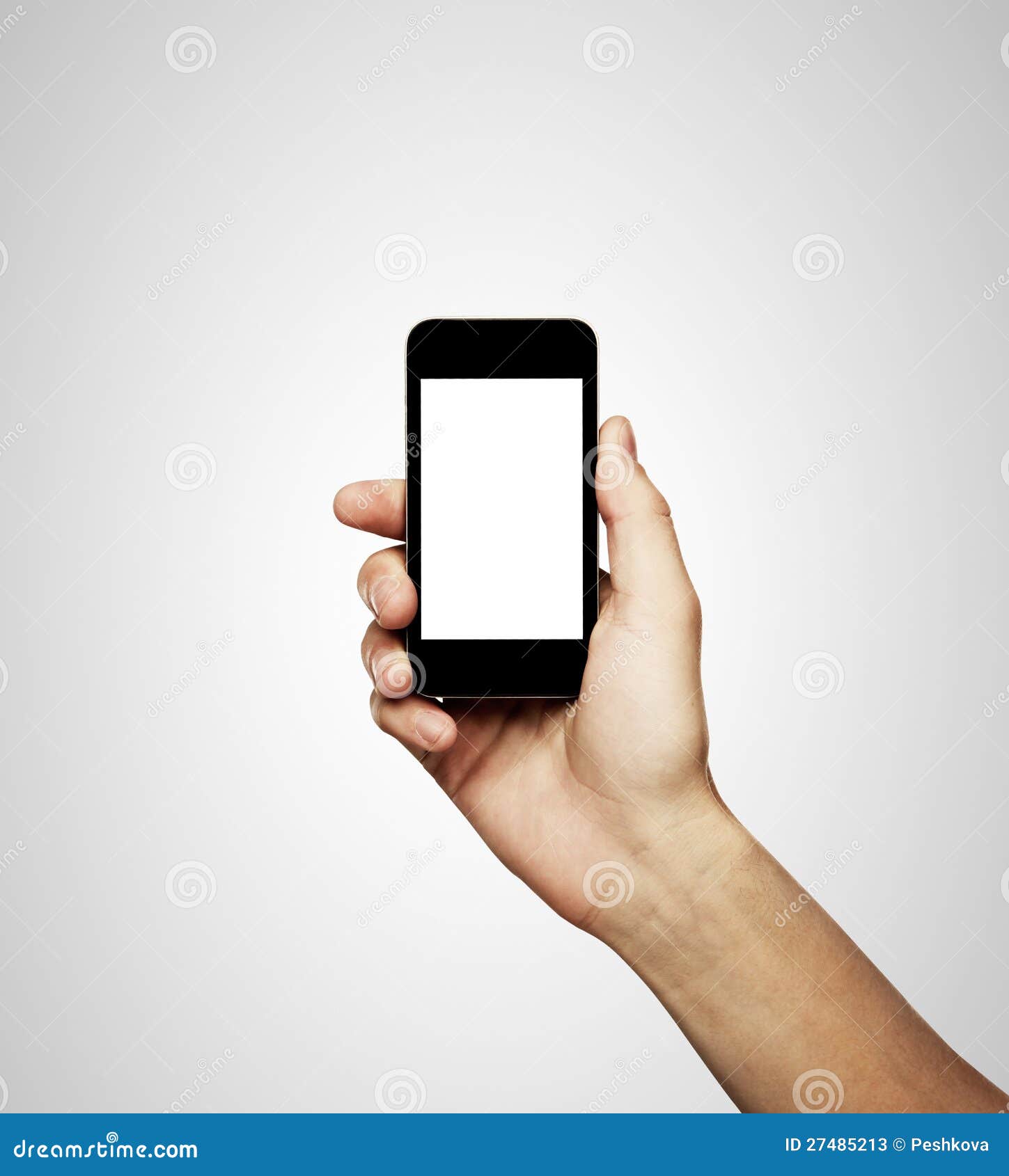 Hand holding phone stock image. Image of empty, isolated - 27485213