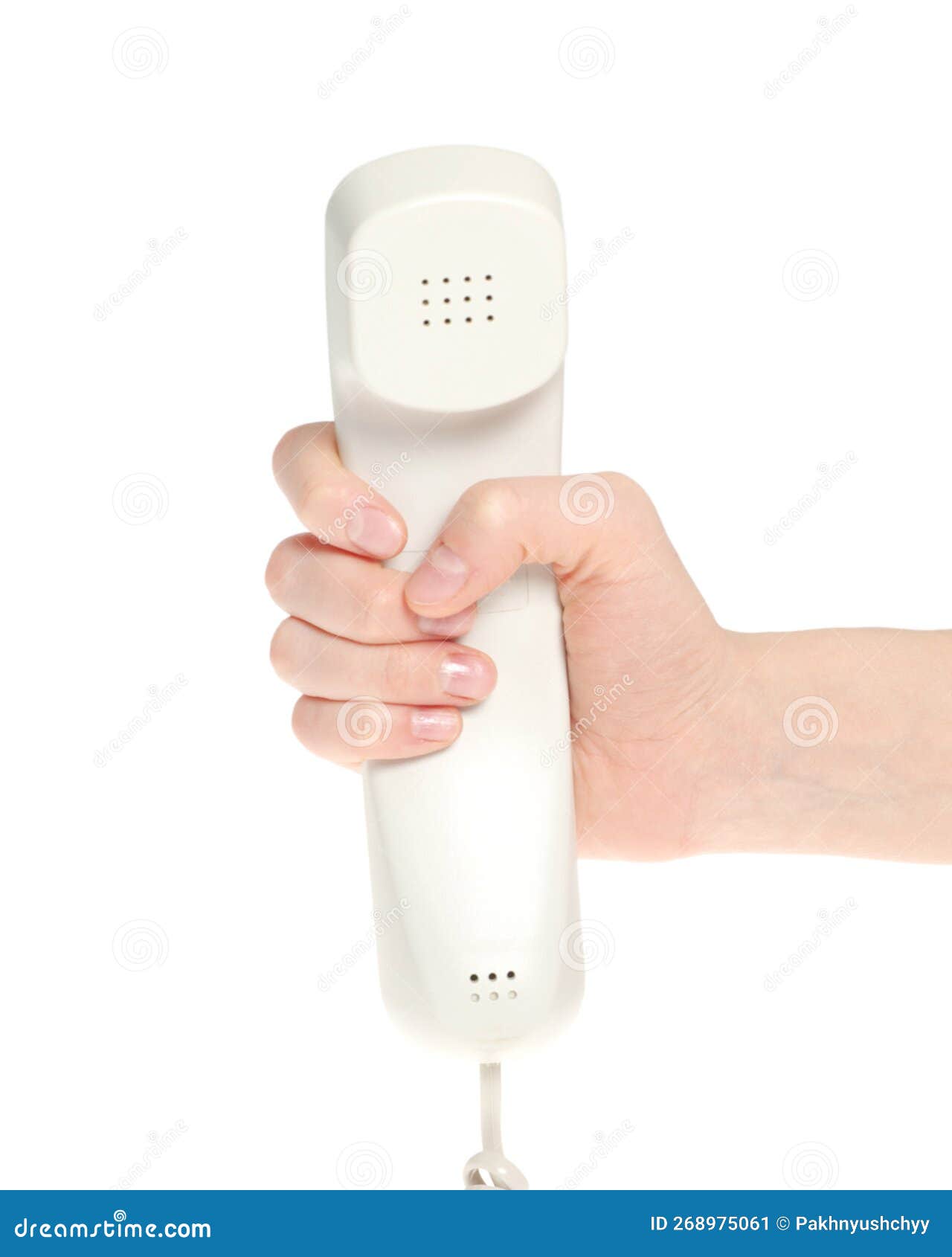 Hand holding a phone stock image. Image of talk, service - 268975061