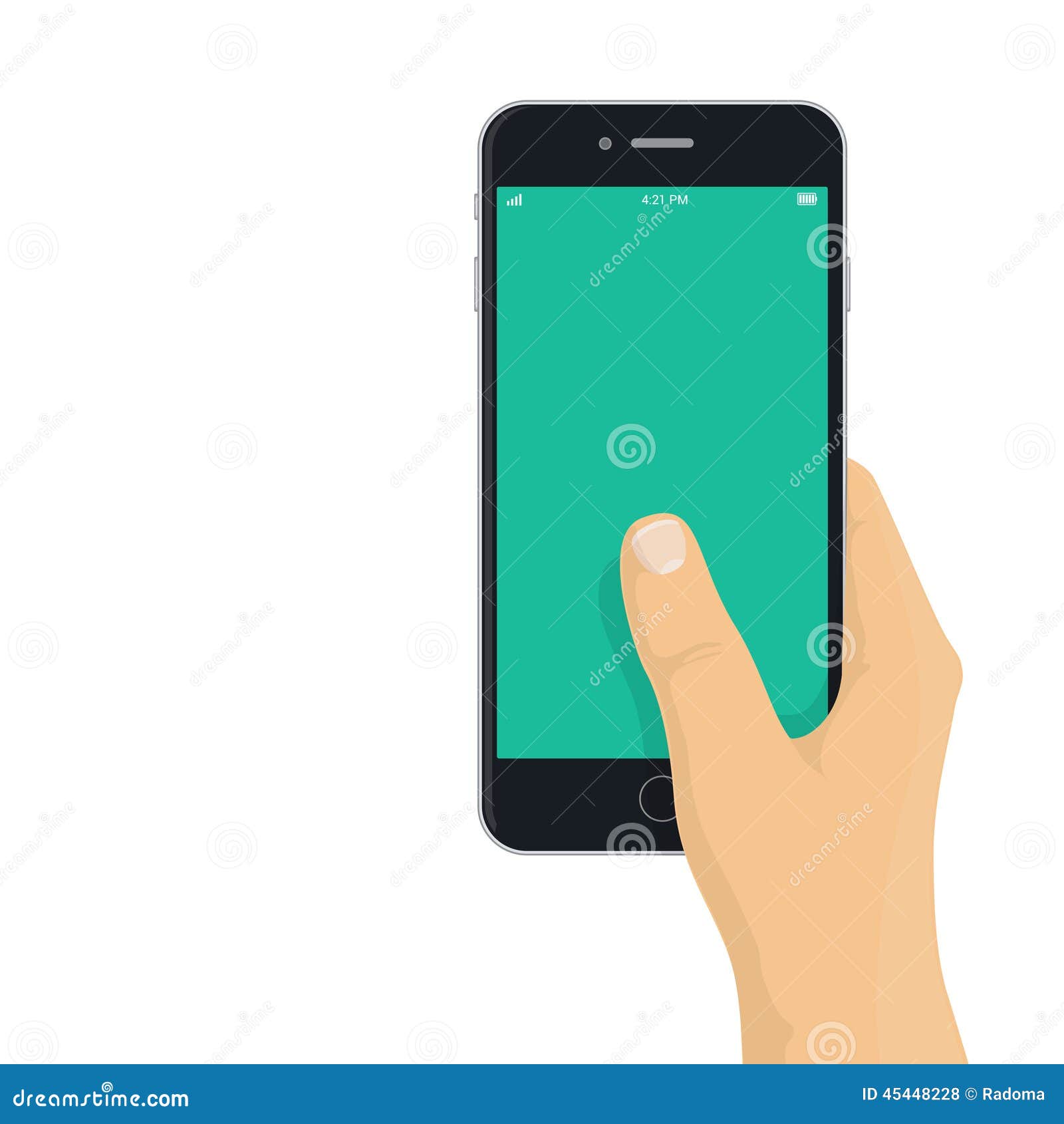 Hand Holding Phone - Flat Design Illustration Stock Vector ... Hand Holding Phone - Flat Design Illustration Stock Vector ...