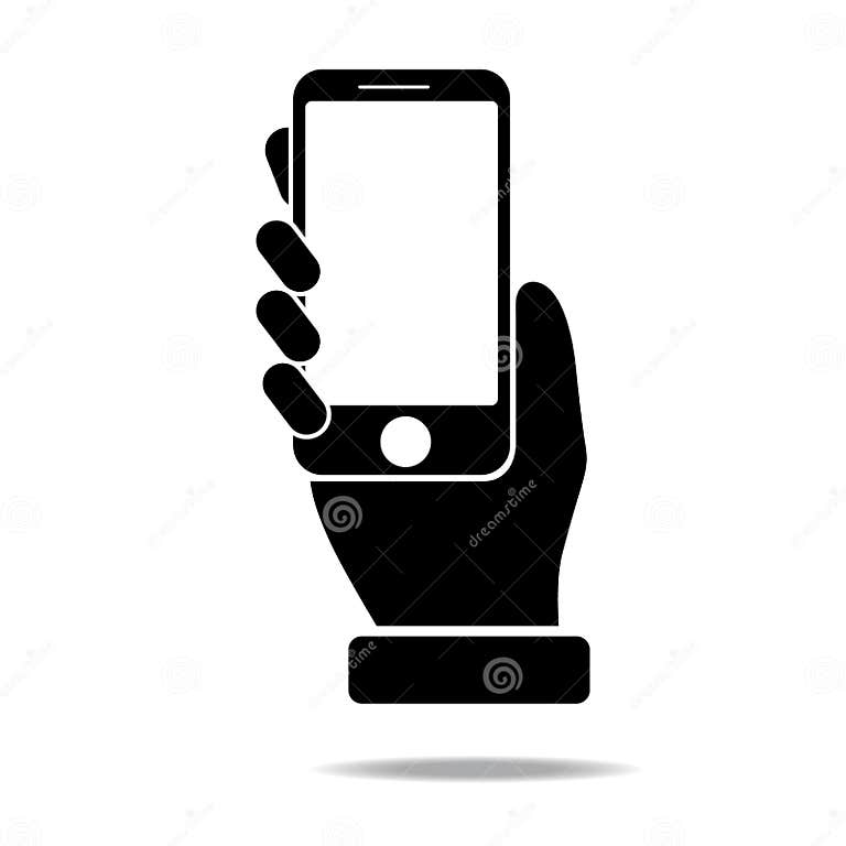 Hand Holding Phone Stock Vector Illustration Of Communication 96230814