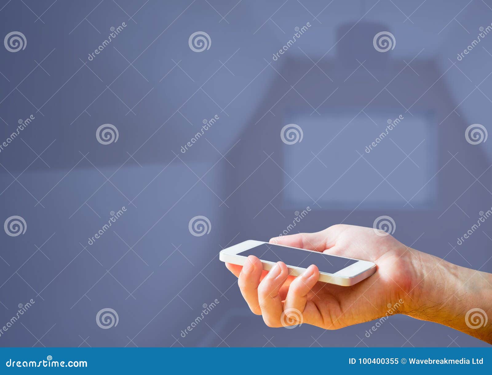 Hand holding phone at home stock image. Image of equipment - 100400355