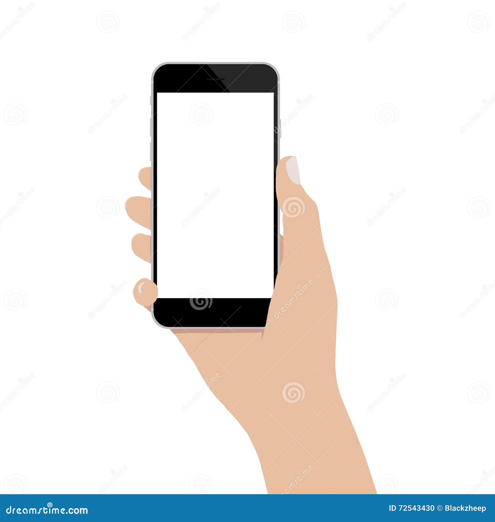 Hand Holding Iphone Vector
