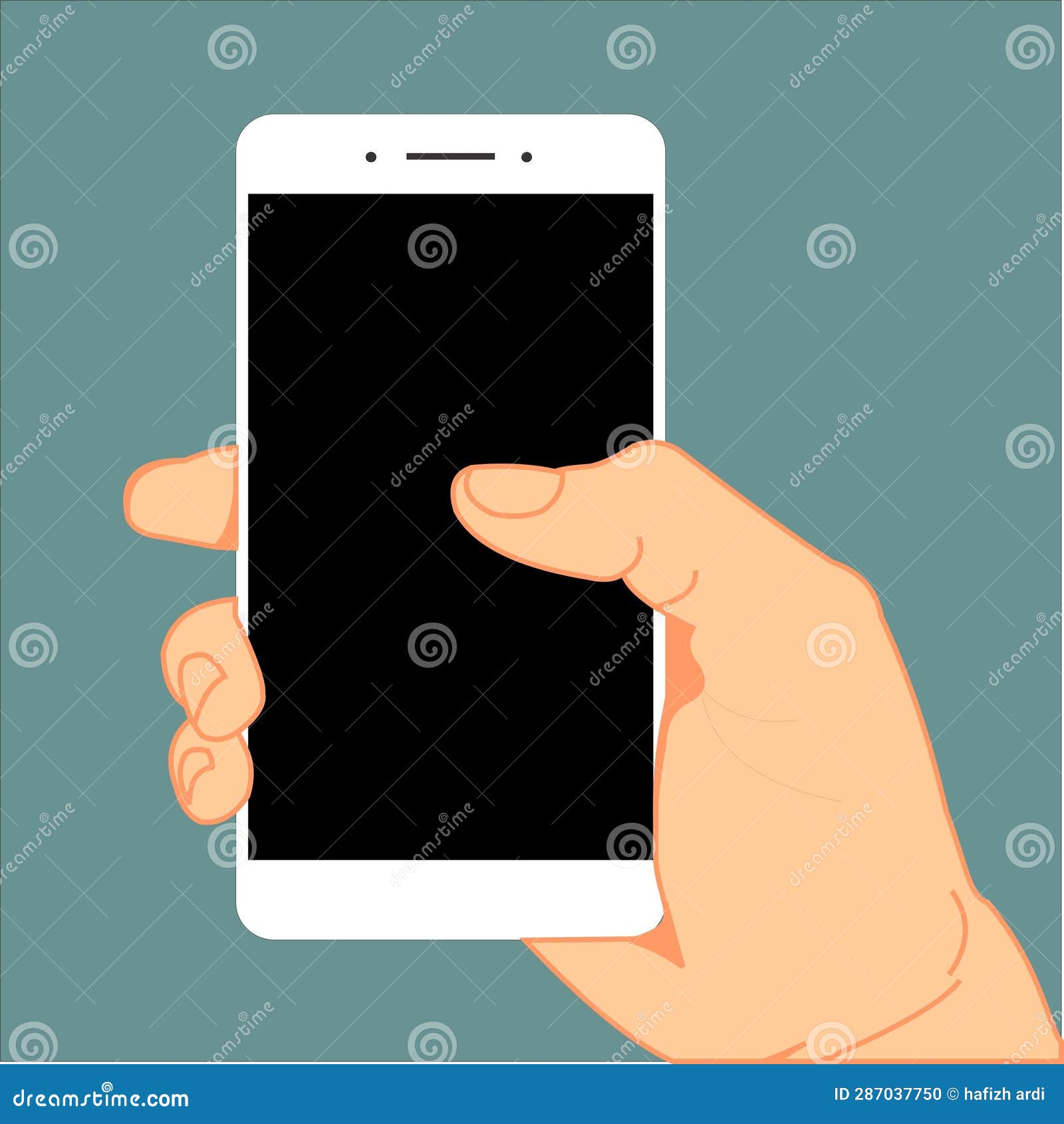 Hand Holding Phone Vector Illustration Stock Vector - Illustration of ...