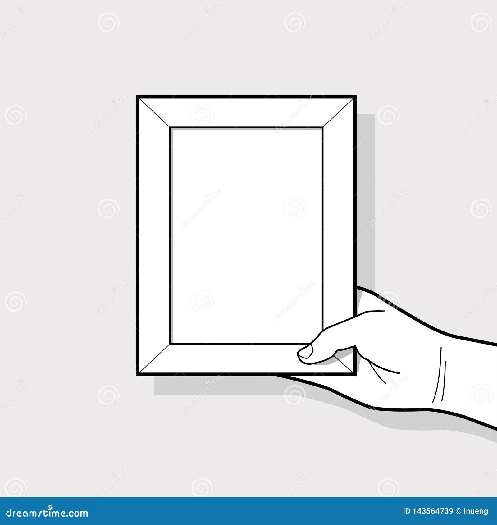 Hand Holding Picture Frame. Stock Vector - Illustration of clipart ...