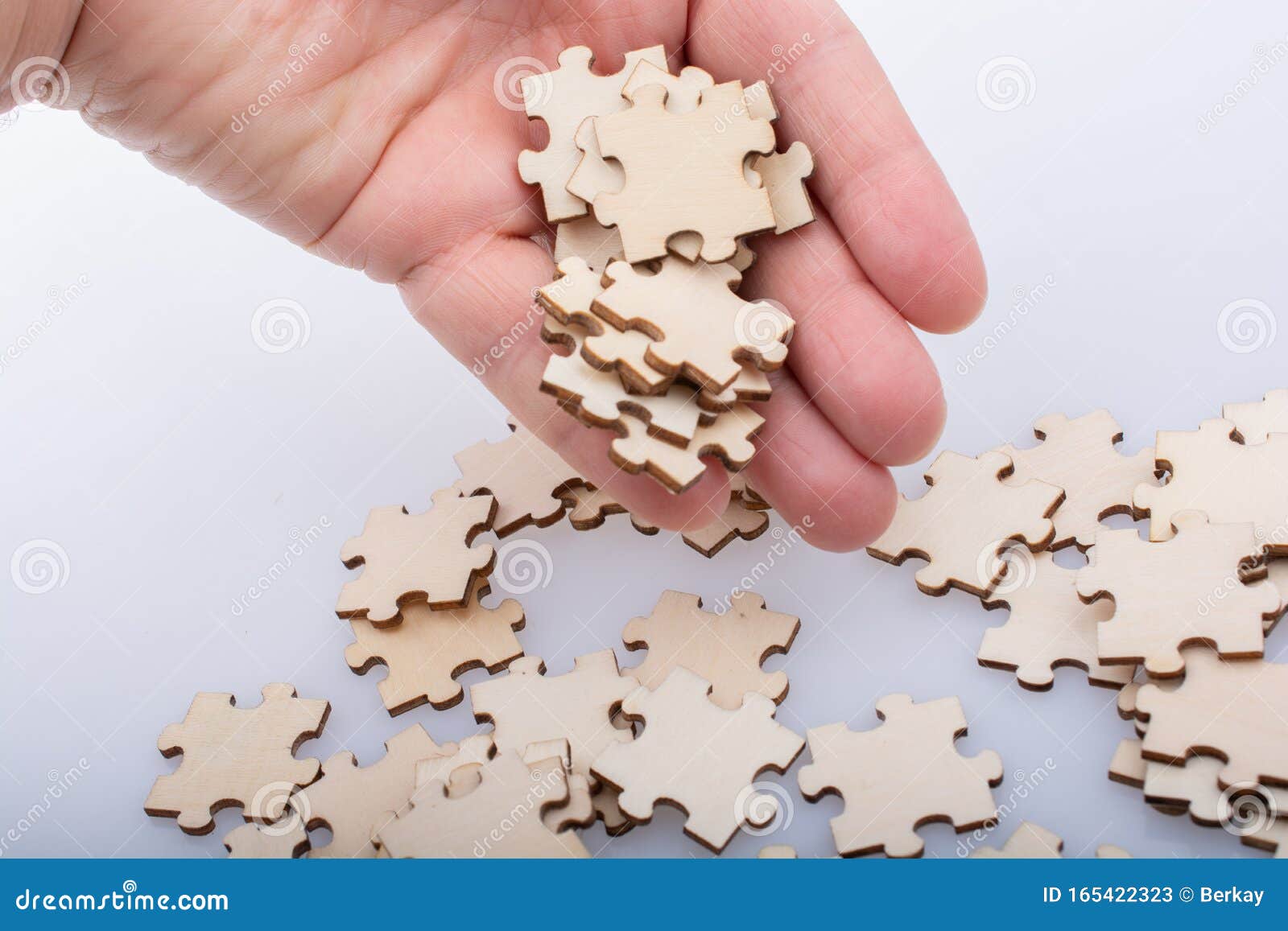 Hand Holding Piece of Jigsaw Puzzle As Problem Solution Stock Image ...