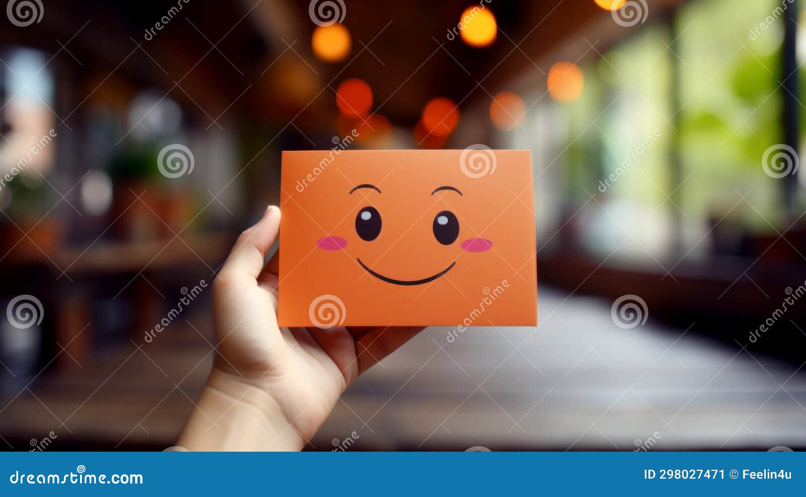 A Hand Holding a Piece of Paper with a Smiley Face on it Stock ...