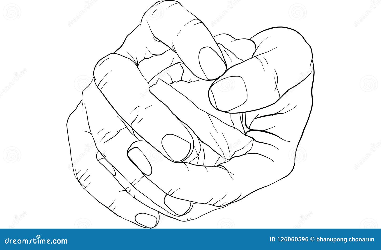 Hand Holding Piece of Paper Vector Stock Vector - Illustration of ...