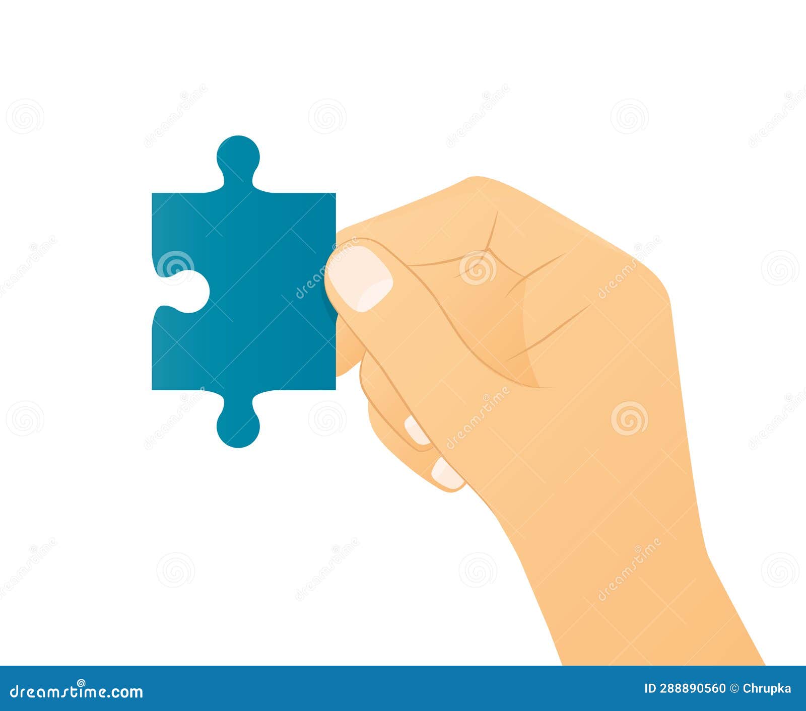 Hand Holding Piece of Puzzle Concept of Solution a Problem, Teamwork ...