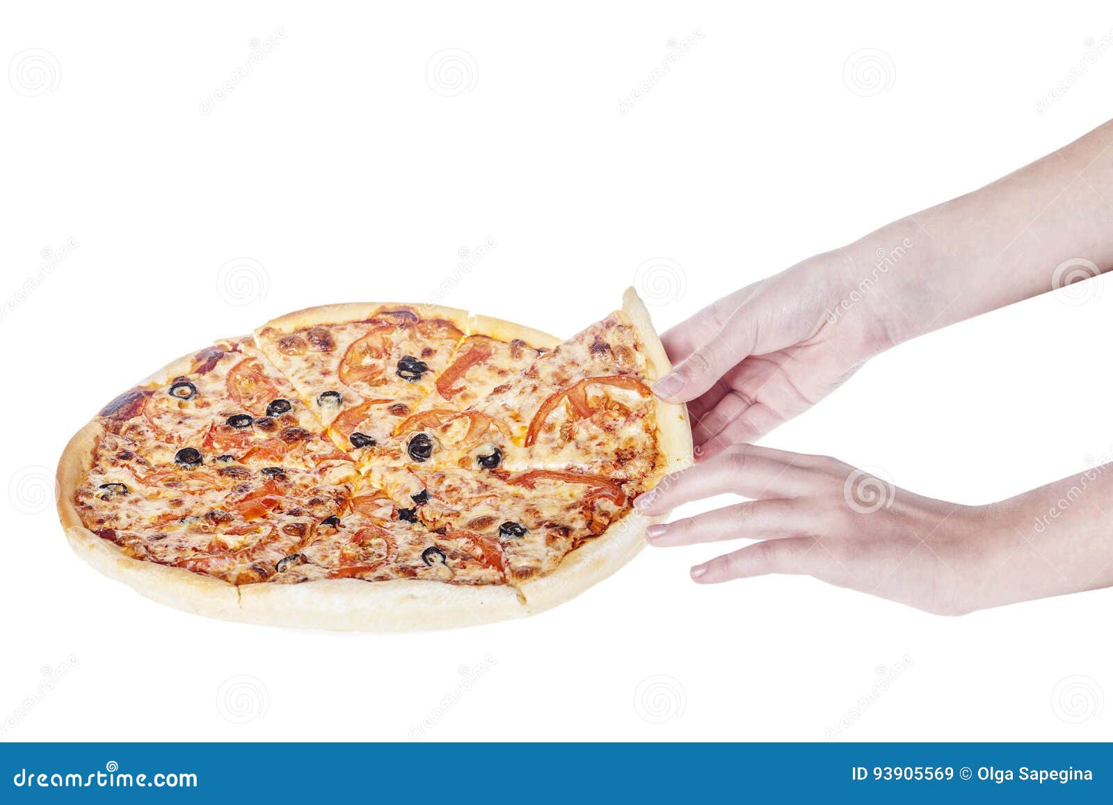 Hand holding pizza stock image. Image of italy, delivery - 93905569