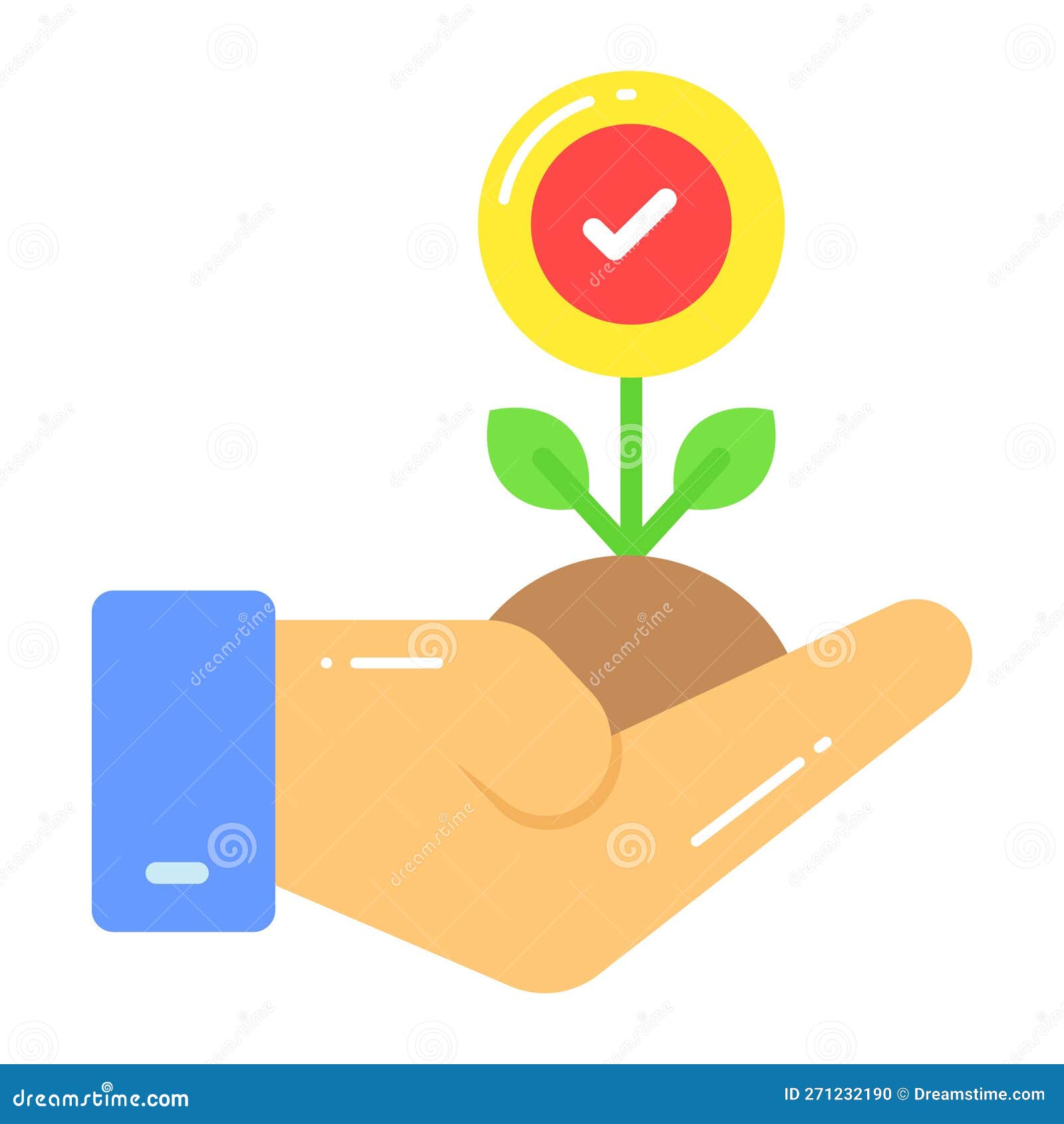 Hand Holding Plant Vector of Nurturing, Premium Icon Stock Vector ...