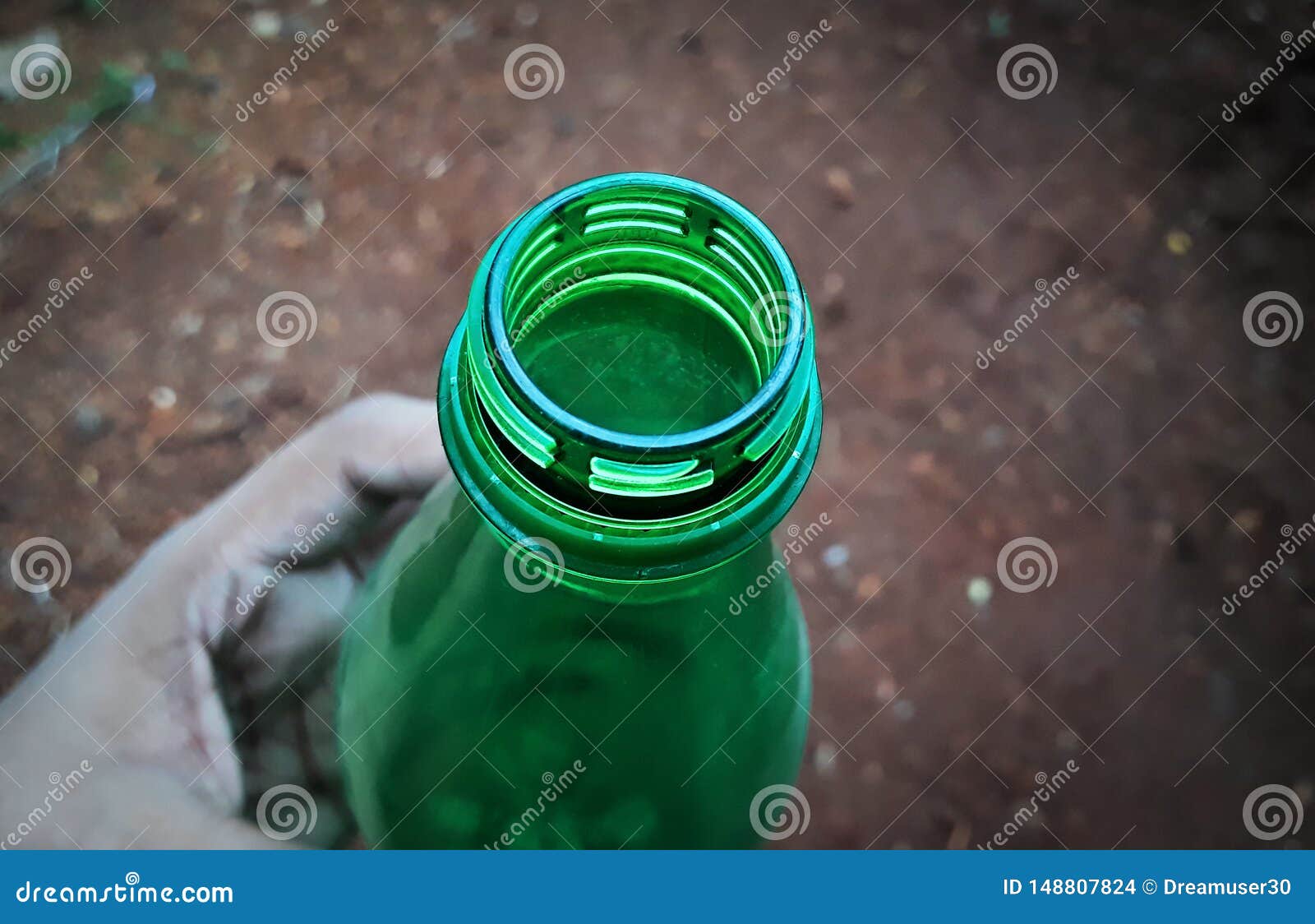 Hand Holding Plastic Bottle Stock Photo - Image of closeup, waste ...