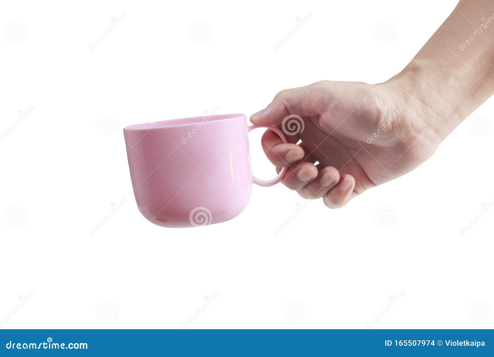 Hand Holding Plastic Cup Like a Pouring Stock Photo - Image of isolated ...