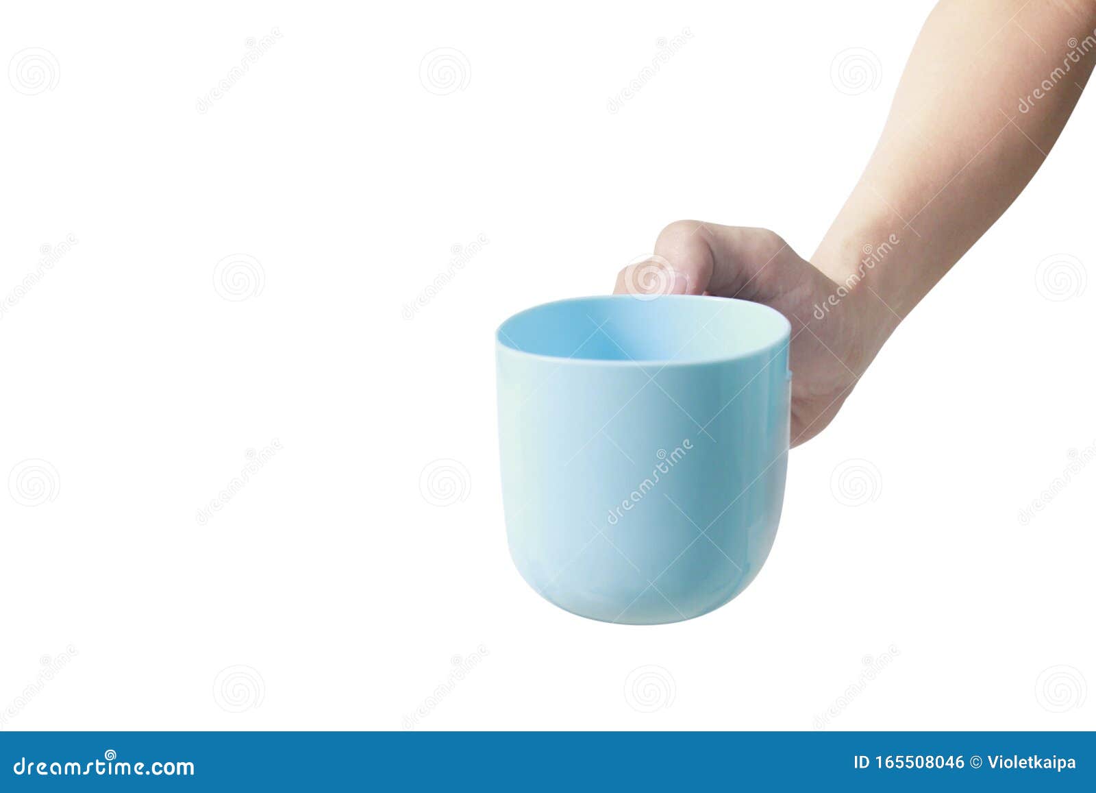 Hand Holding Plastic Cup Like a Pouring Stock Photo - Image of ...