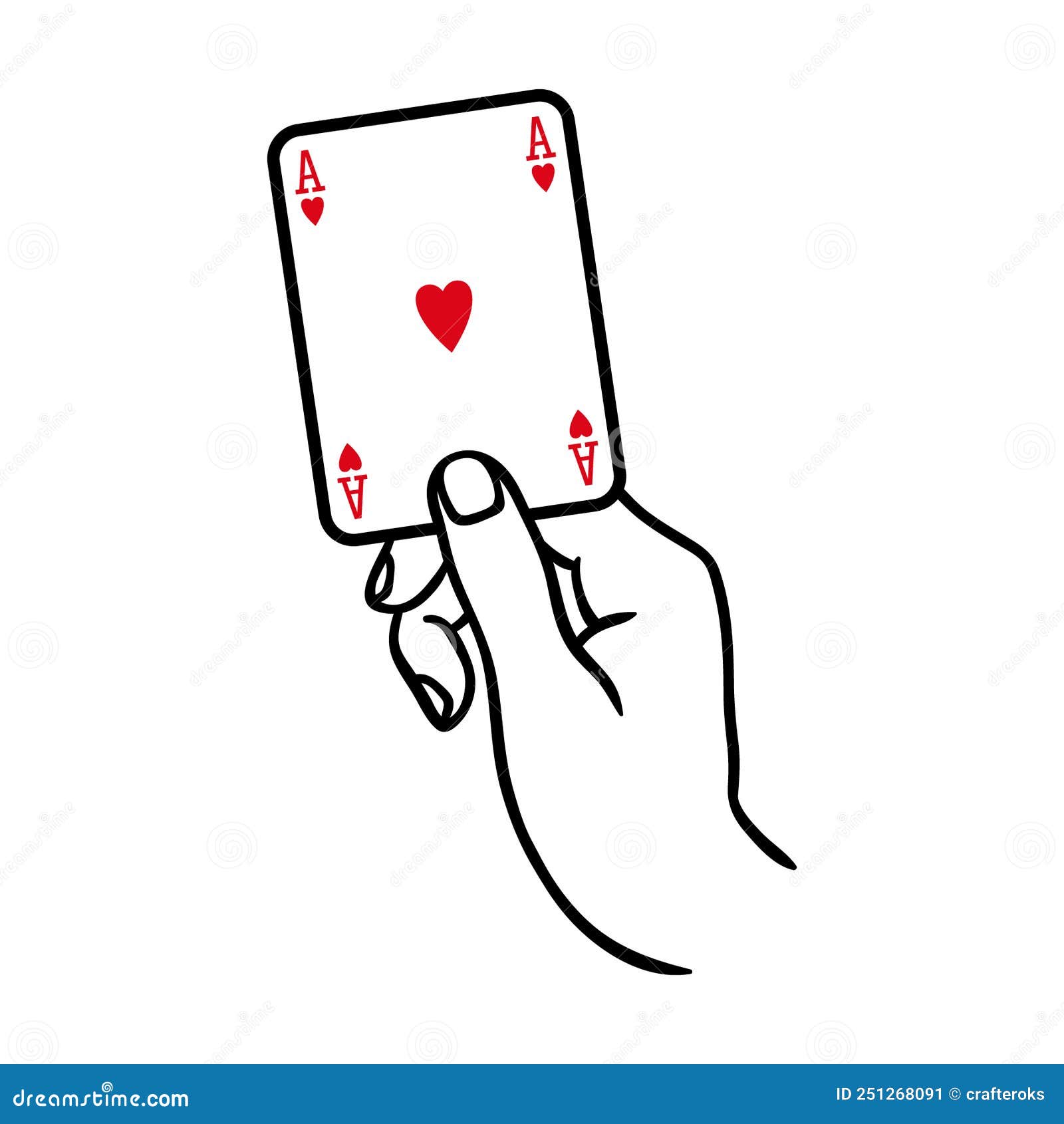 Hand Holding a Playing Card EPS Vector File Stock Vector - Illustration ...